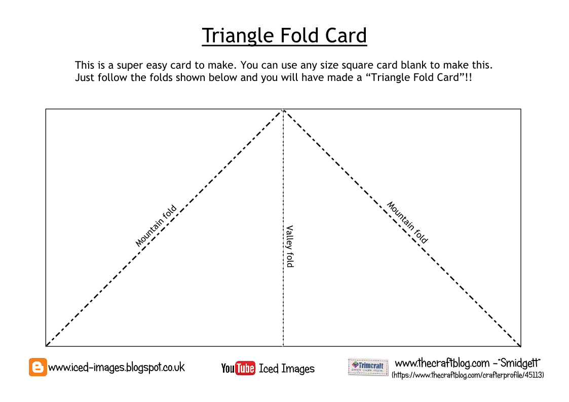 IcedImages: Triangle Fold Card (Original)