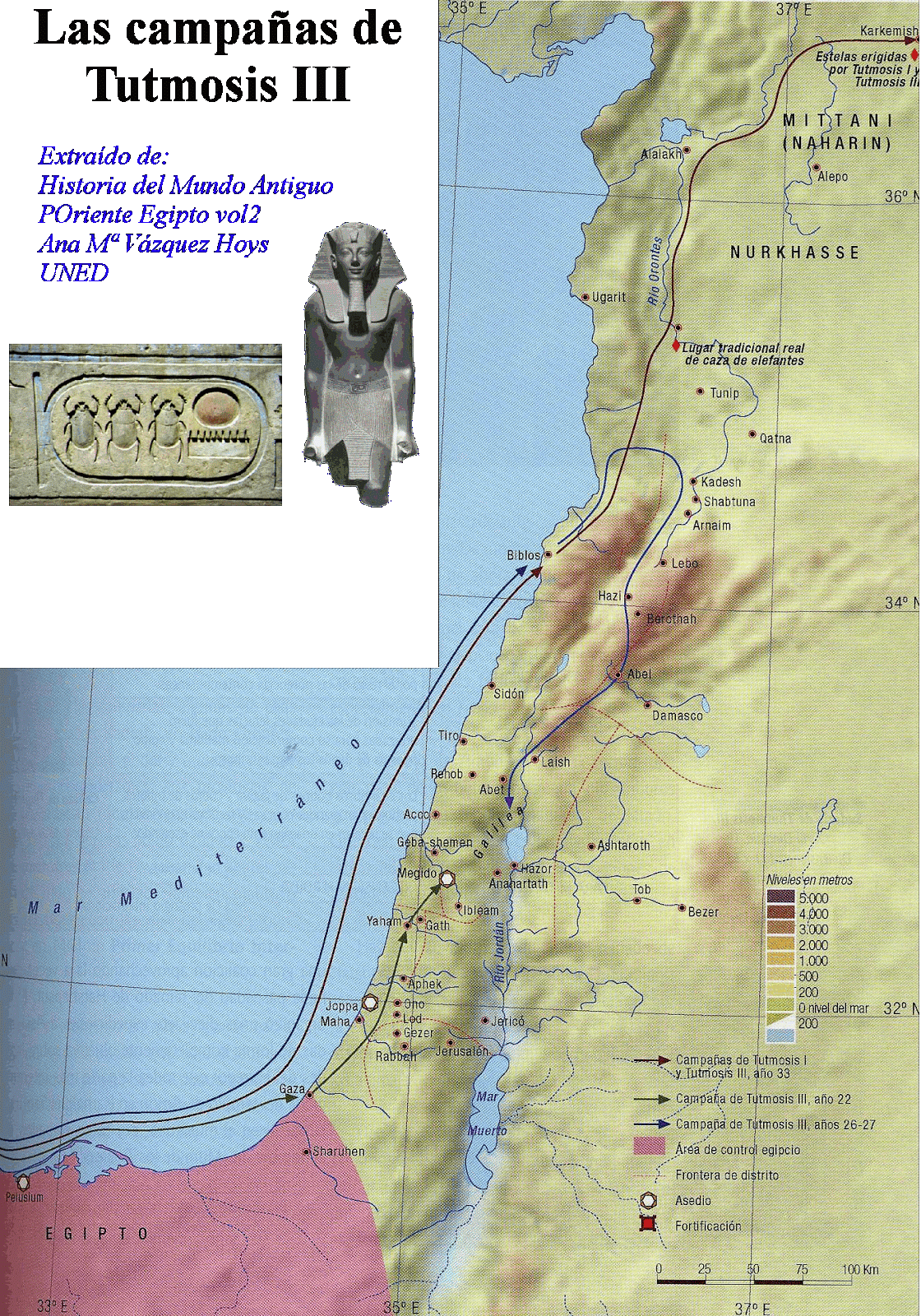 Imperio-Nuevo: TUTMOSIS III - Campañas Mitanni - Egipto