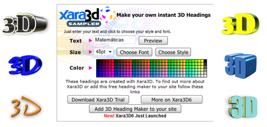 Recursos Aula del Futuro: Textos en 3D on-line para tus trabajos