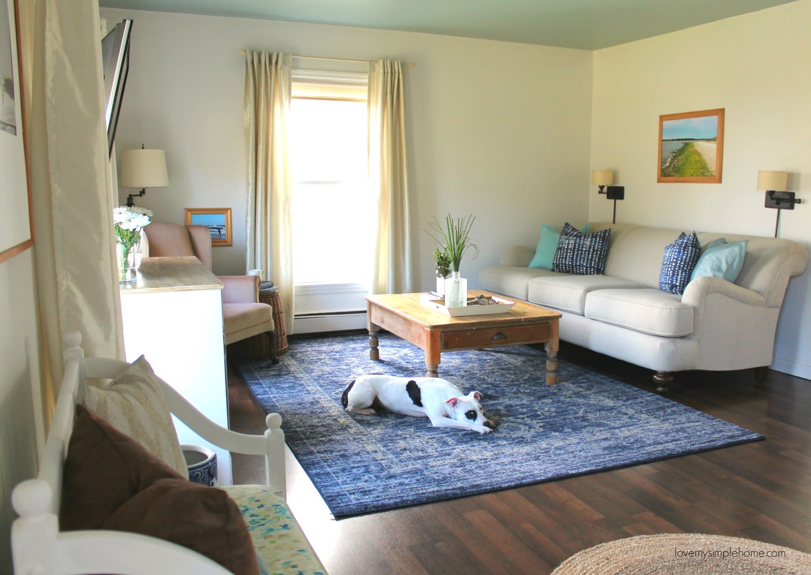 One Room Challenge Coastal Living-Family Room Reveal | love my simple home