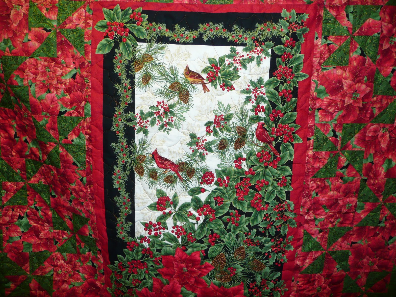 Acorn Ridge Quilting: Joyce's Christmas Panel Quilt