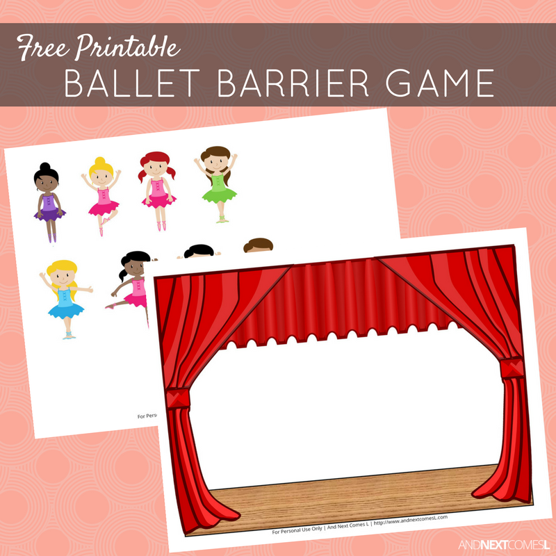 Free Printable Ballet Barrier Game for Speech Therapy | And Next Comes L