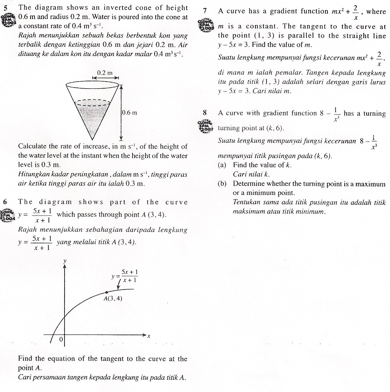 SPM A Maths Questions & Answers (Workings Shown): Chapter 9 ...