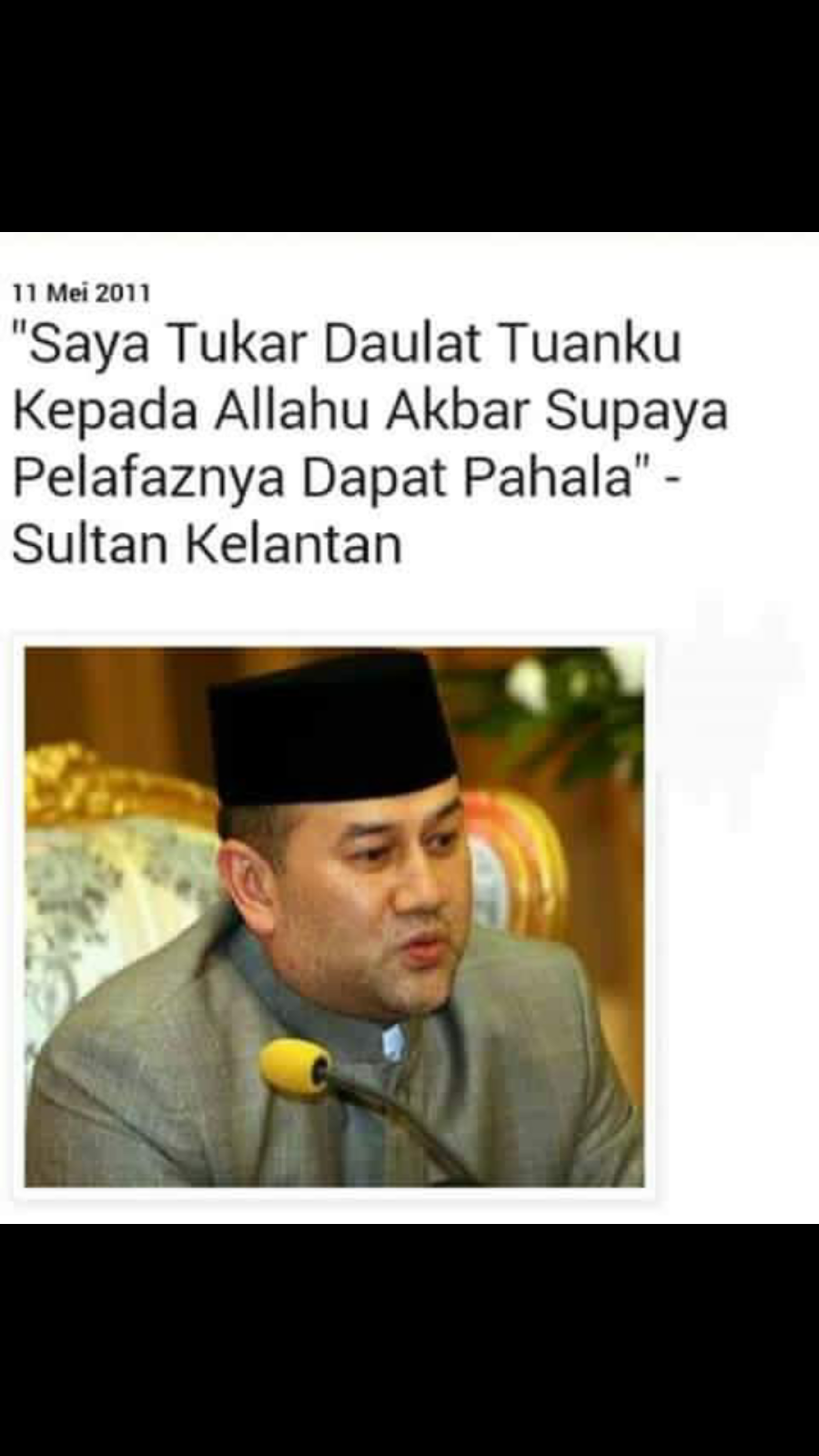 Wak Long@Man: Sultan Kelantan Sultan Muhammad V sebagai Yang di-Pertuan ...