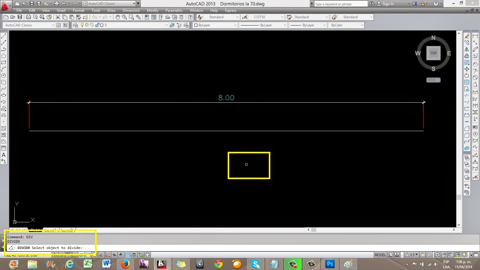 Como Dividir Una Linea en Partes Iguales en AutoCad - DominarCad