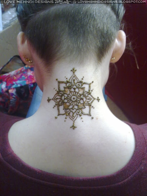 Neck Henna Tattoo Designs - Love Mehndi Designs