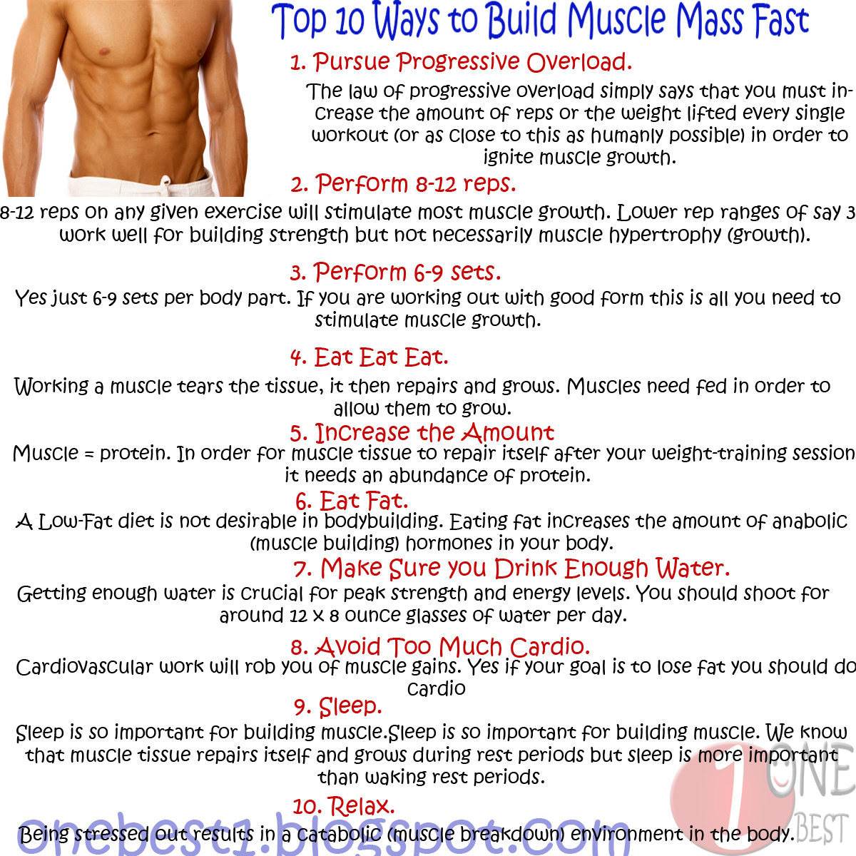 Onebest1: Top 10 ways to build muscle mass fast