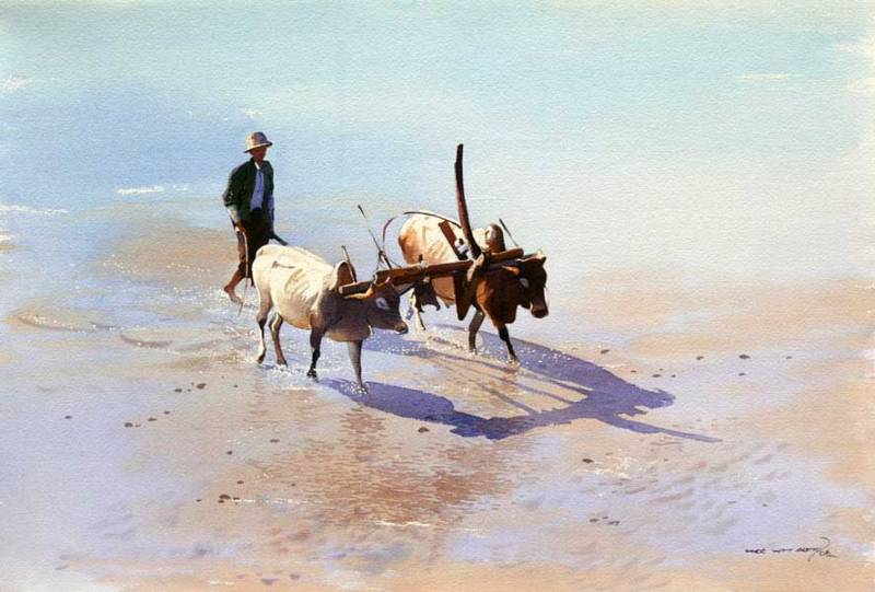Myoe Win Aung, 1972 | Watercolour painter | Tutt'Art@ | Pittura ...