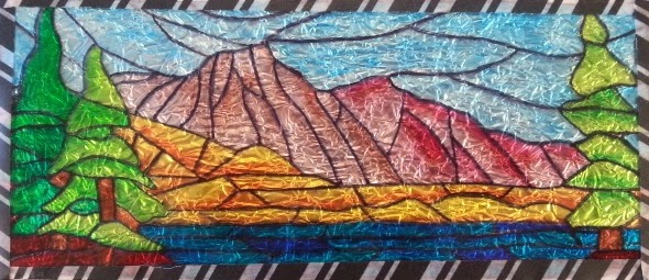 a faithful attempt: Faux Stained Glass using Aluminum Foil and Sharpies