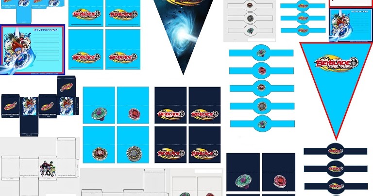 Beyblade: Free Printable Kit. - Oh My Fiesta! for Geeks