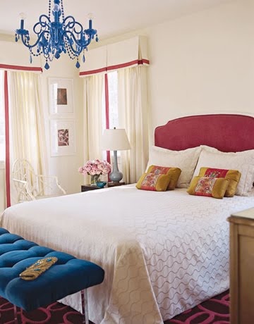 My Sweet June: Adding a Pop of Color to a White Bedroom