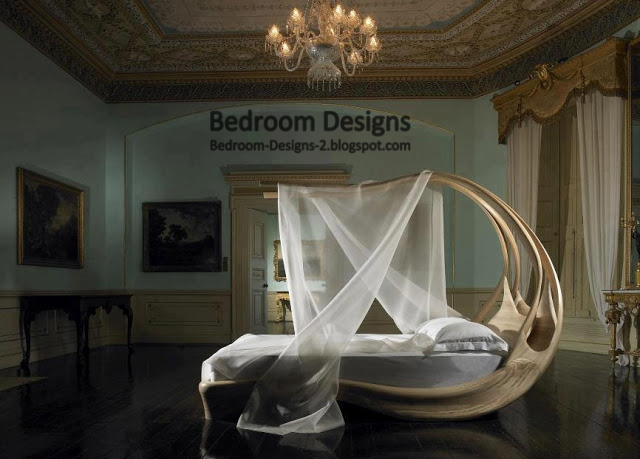 luxurious master bedroom design with strange bedroom furniture