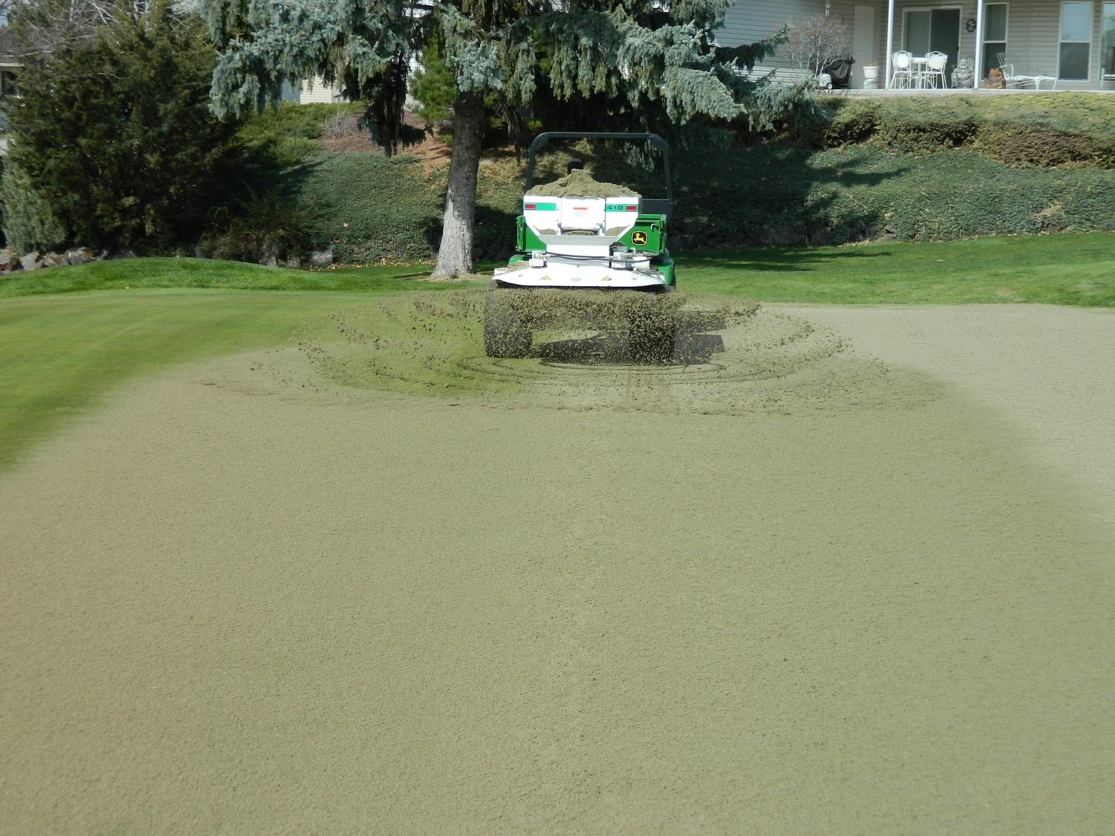 LGCC Golf Maintenance: Greens aerification complete