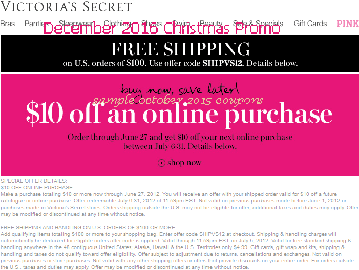Free Promo Codes and Coupons 2023: Victoria's Secret Coupons