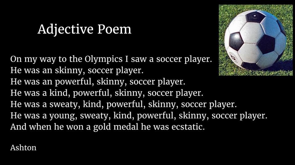 MightyMC16: Olympic Adjective Poems