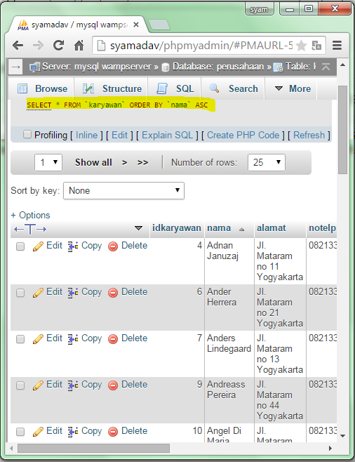Menggunakan Order By pada CodeIgniter | Syamadav|