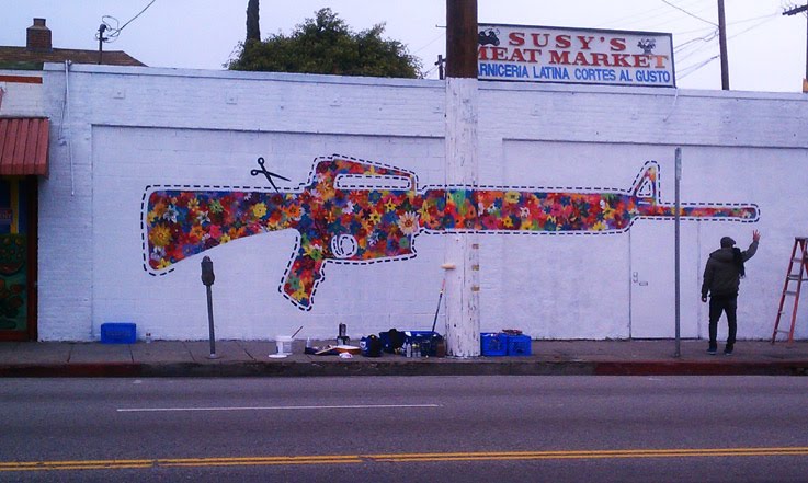MELROSEandFAIRFAX: New Flower Gun Mural from Cyrcle