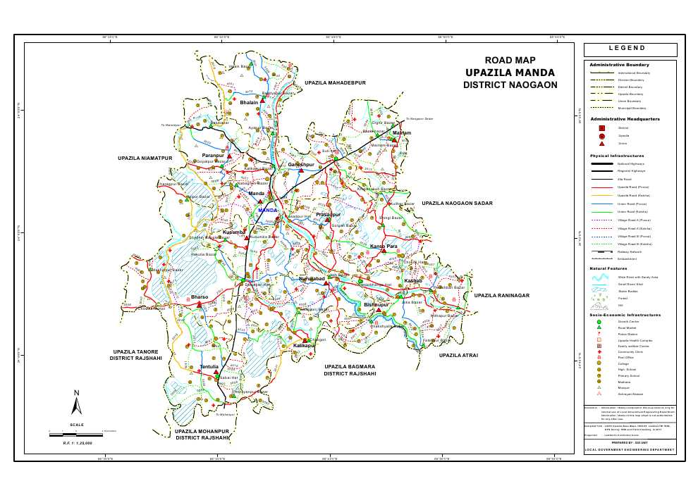 Mouza & Land Use Maps of Manda Upazila, Naogaon, Bangladesh - Tourism ...