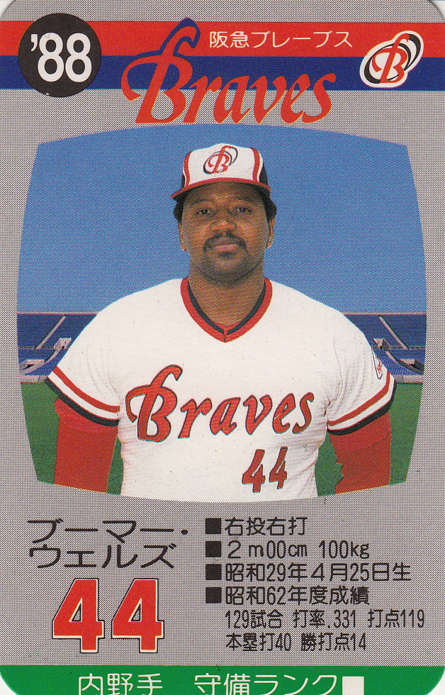 Japanese Baseball Cards: Boomer Wells