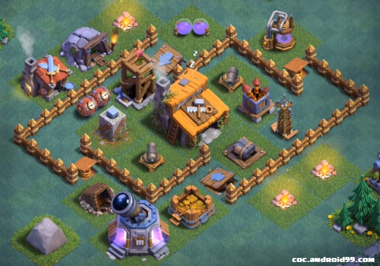 Base Coc Basis Tukang Level 8 - Game COC