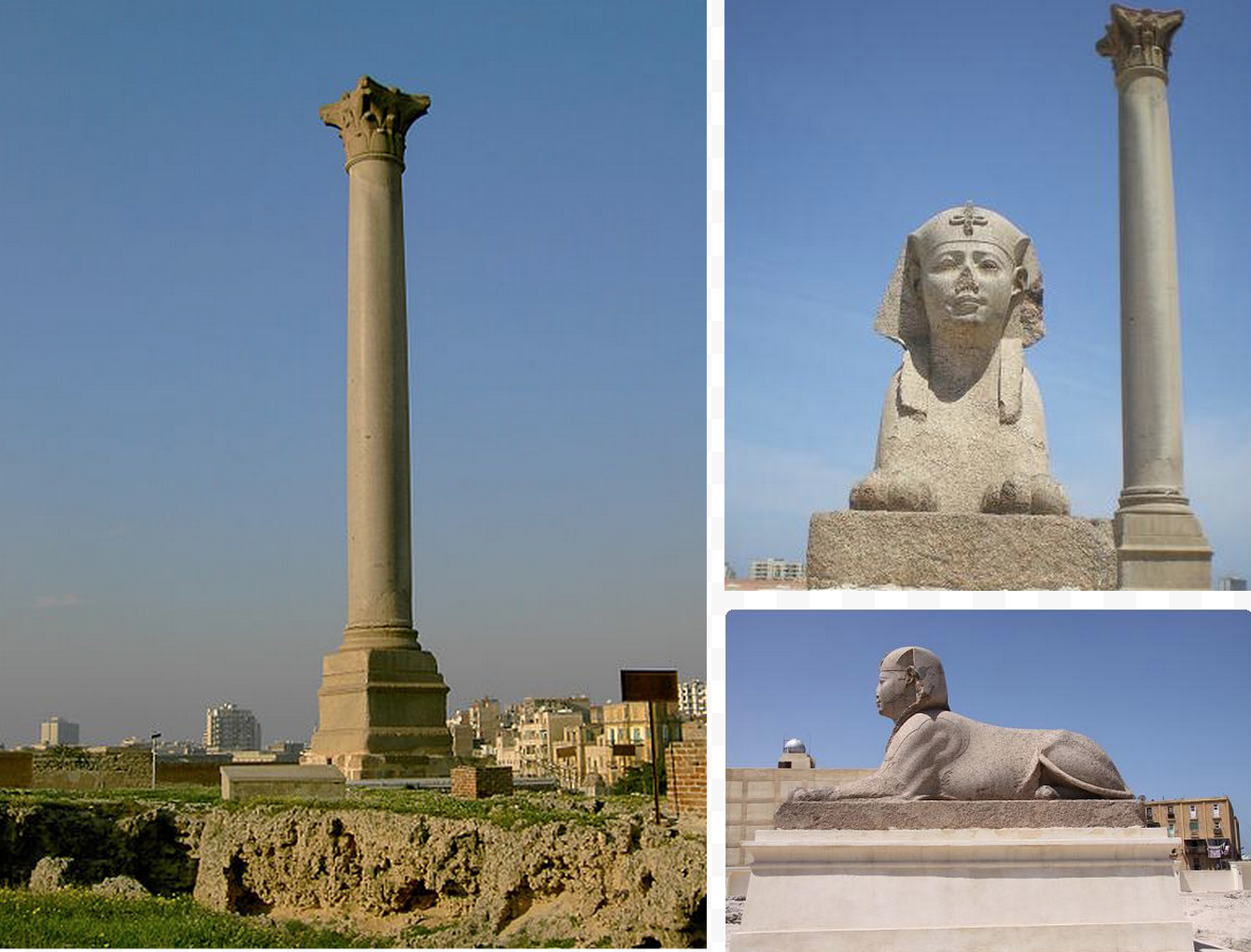 égyptophile: La colonne de Pompée : son chapiteau corinthien couvre ...