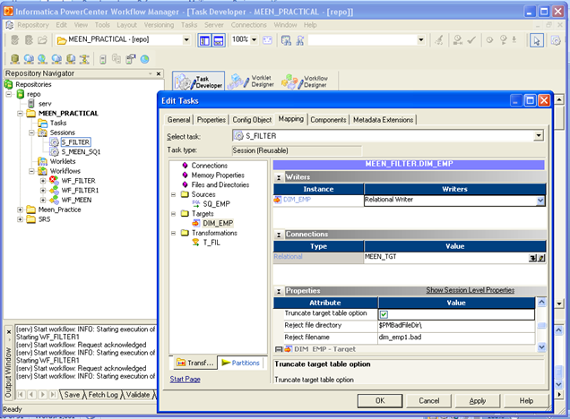 Steps to use Filter Transformation in Informatica