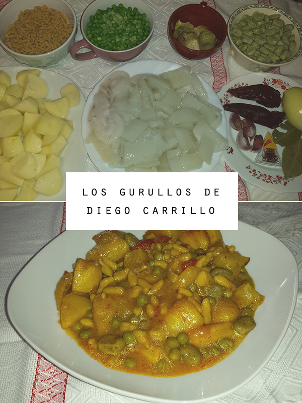 AJOBLANCOBLOG: Gurullos con Jibia, comida típica de Almería