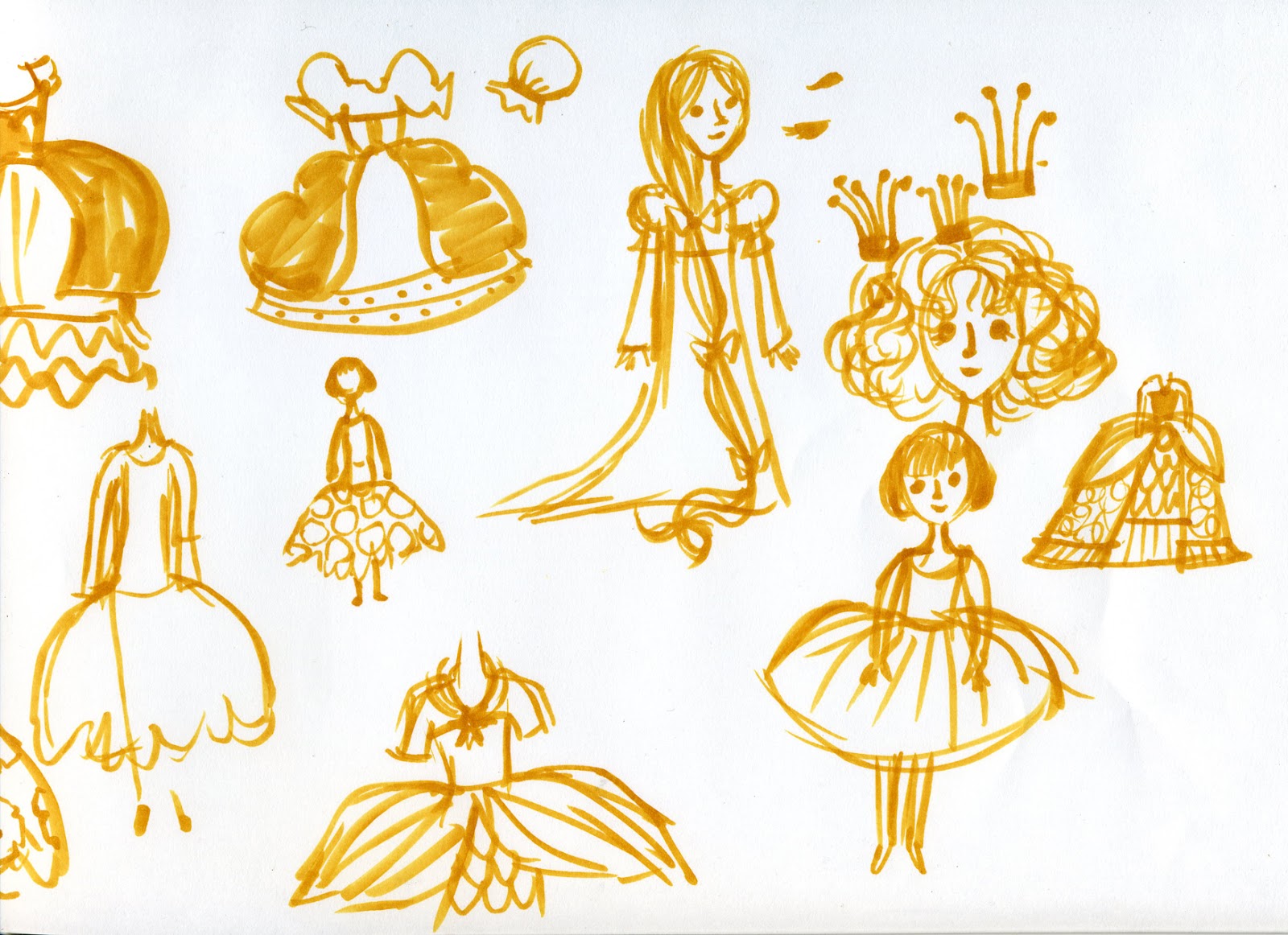 the brigette brigade: princess sketches!