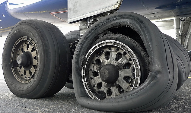 Aero Contractor Airline Plane Suffers Tyre Burst During Take Off At MM2 ...