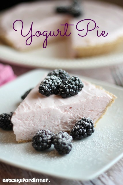 Eat Cake For Dinner: Aunt Patrecia's Yogurt Pie - No Bake
