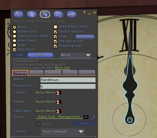 Black Tulip - Clock Scripts: Hands Tool