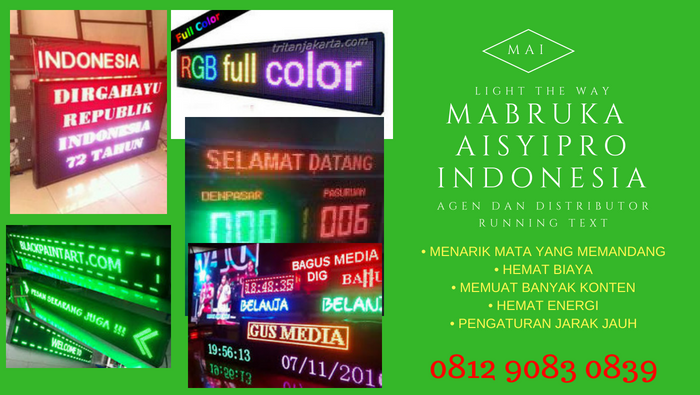 Jasa Pembuatan LED Running Text Iklan di Tangerang | PEMBUATAN DAN ...