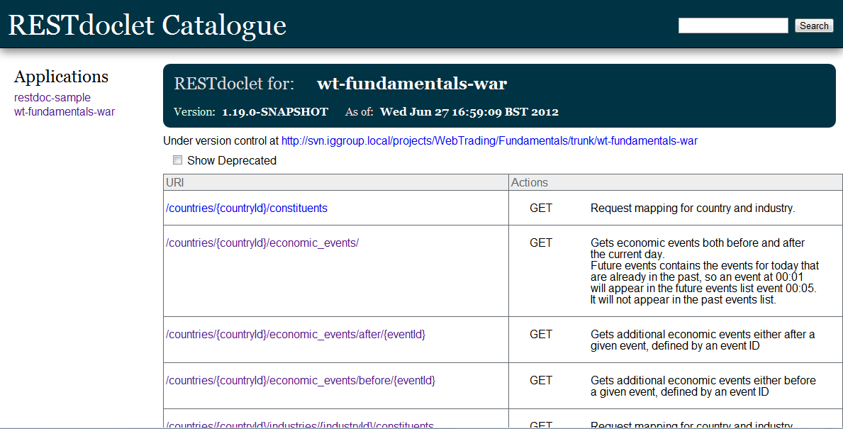 REST Web Service API Documentation using RESTdoclet ~ SOA Probe REST Web Service API Documentation using RESTdoclet ~ SOA Probe