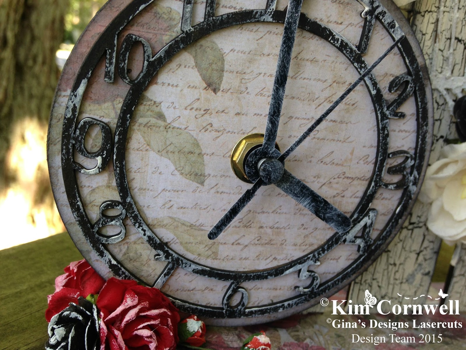 Ginas Designs: Desk Picket Fence Clock