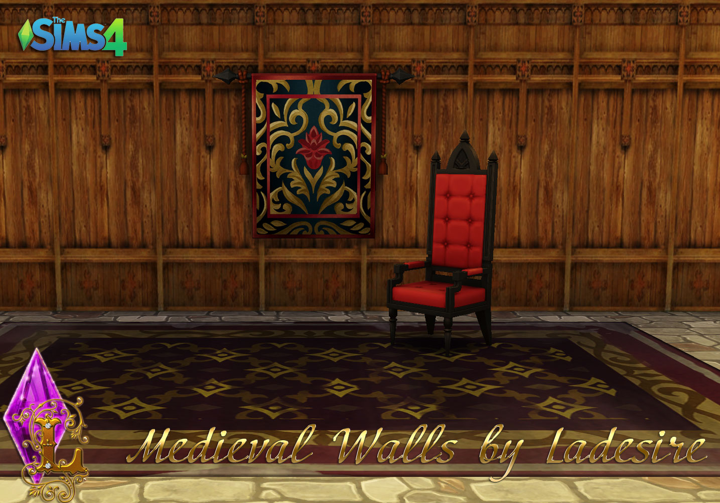 Ladesire's creative corner): TS4 - Medieval Walls by Ladesire