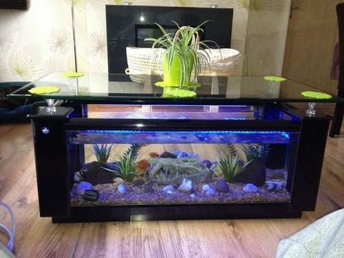 36 Model Meja Aquarium Modern dan Tampil Beda - Rumahku Unik