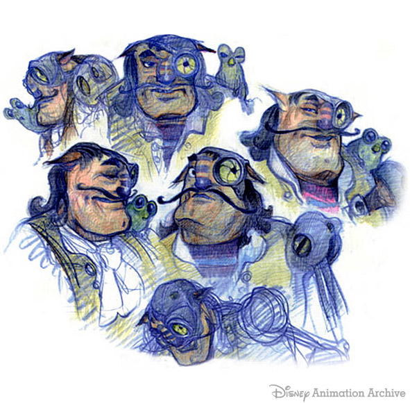Living Lines Library: Treasure Planet (2002) - Character Design