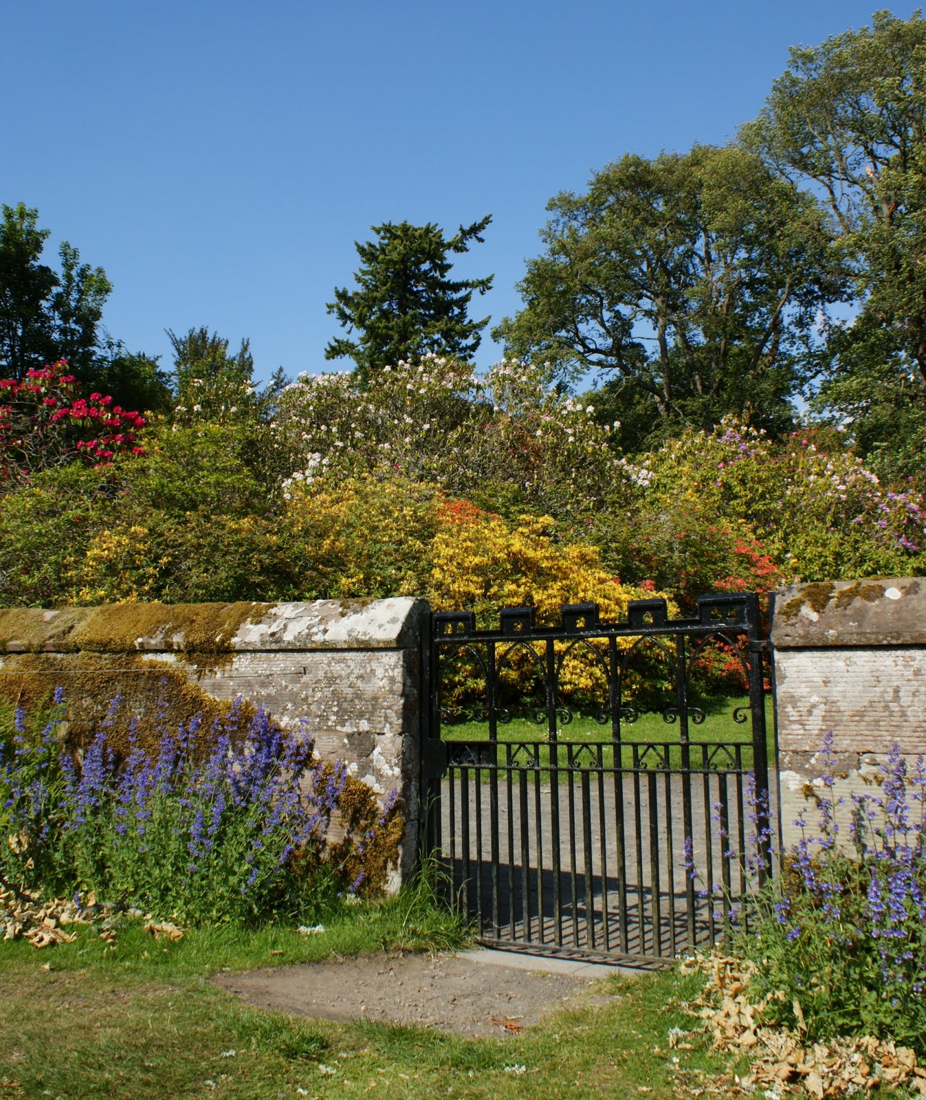 Tour Scotland: Tour Scotland Photographs Garden Wall Grounds Scone Palace