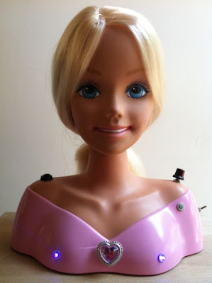 MATRIXSYNTH: Circuit Bent Barbie Bride Styling Head by freeform delusion