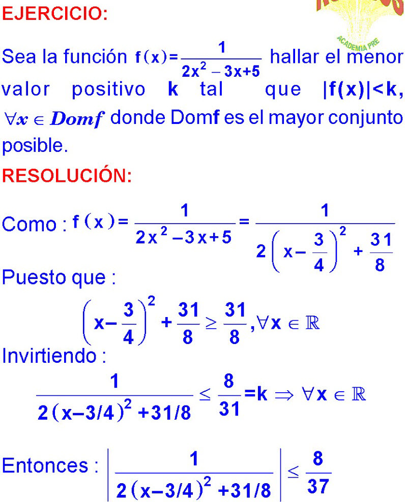 FUNCIÓN RACIONAL PROBLEMAS RESUELTOS EN PDF Y VIDEOS