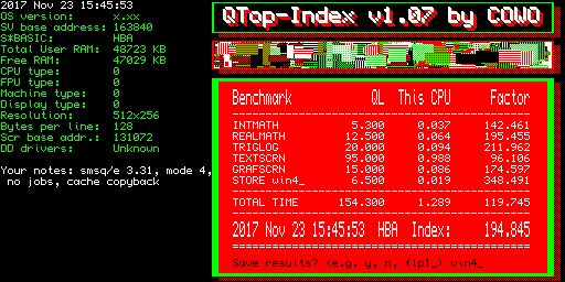 QL QDOS and SMSQ/E Heaven: Q60 and QTOP Index