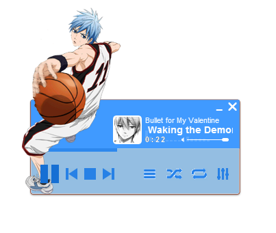 [Anime Skins] Kuroko Tetsuya skins for Winamp | Spookie Winamp
