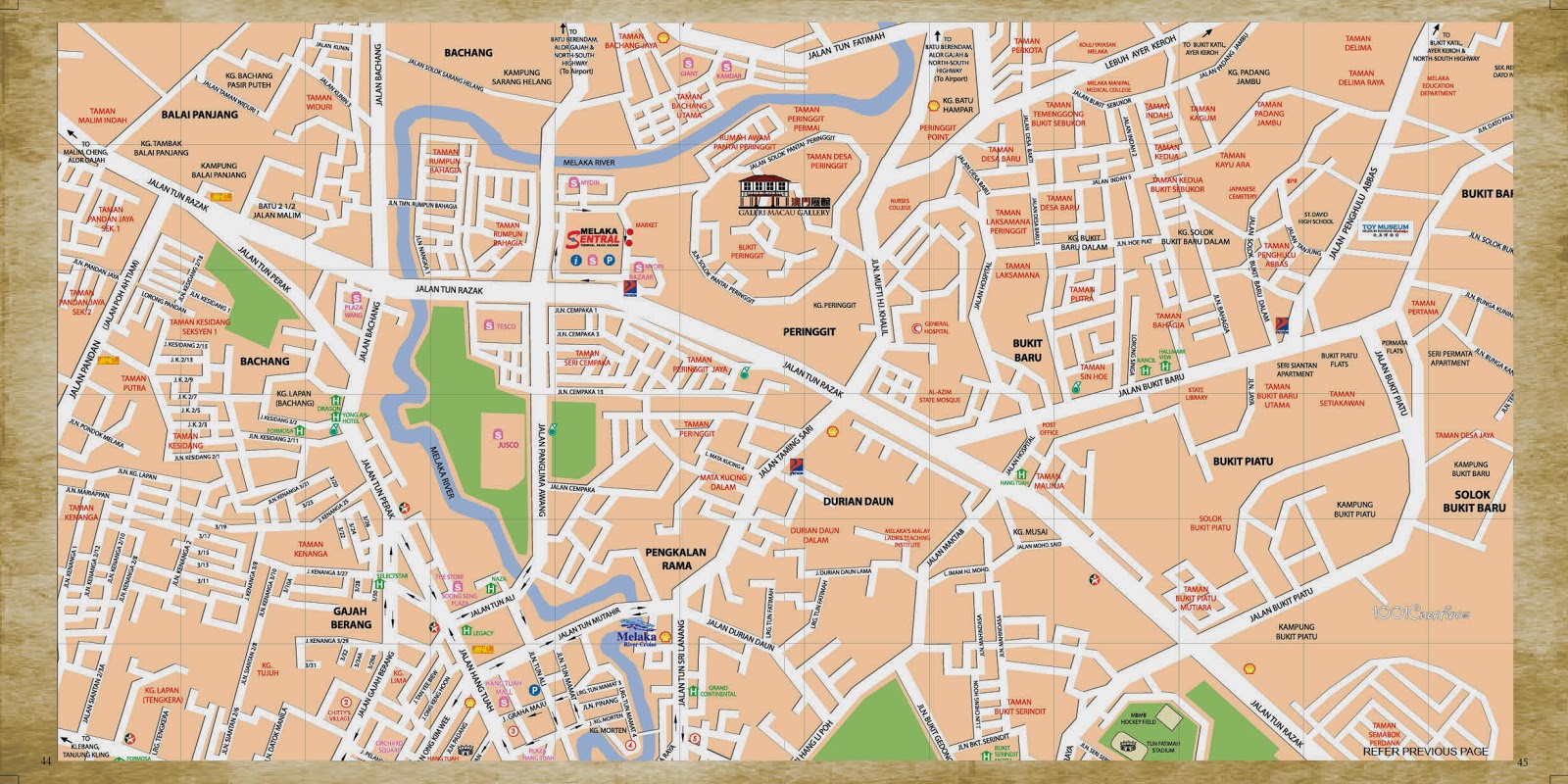 Melaka Street Map 2014/2015