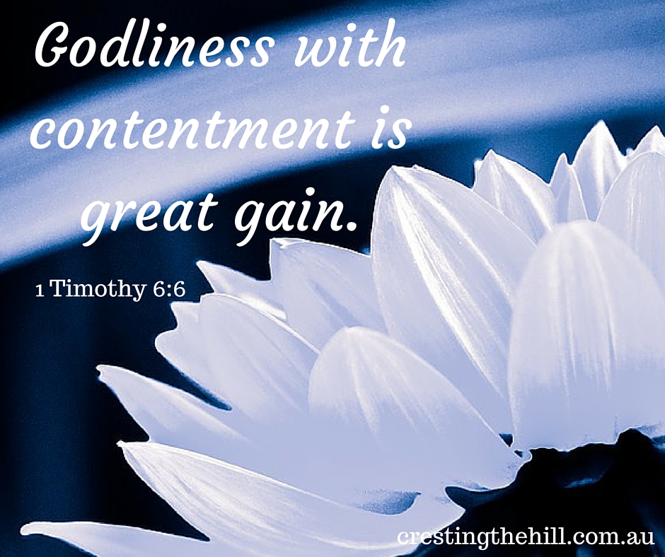 being content with less than you expected - Cresting The Hill