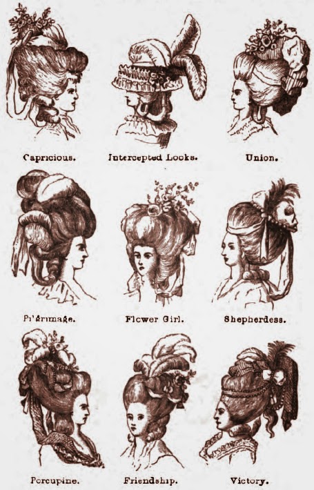 História & Outras Histórias: Perucas e penteados exagerados do Século XVIII