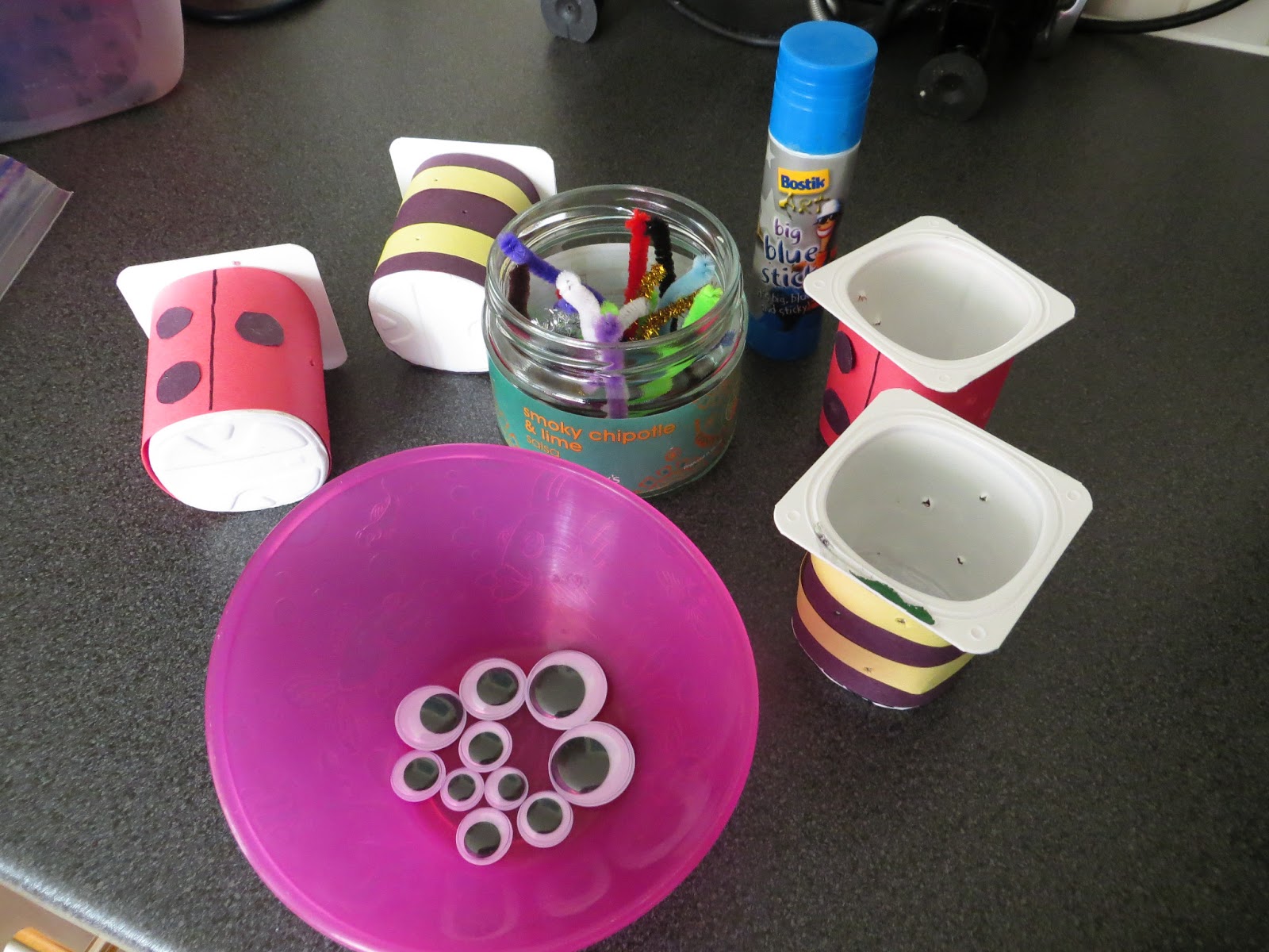 Yoghurt Pot Insects