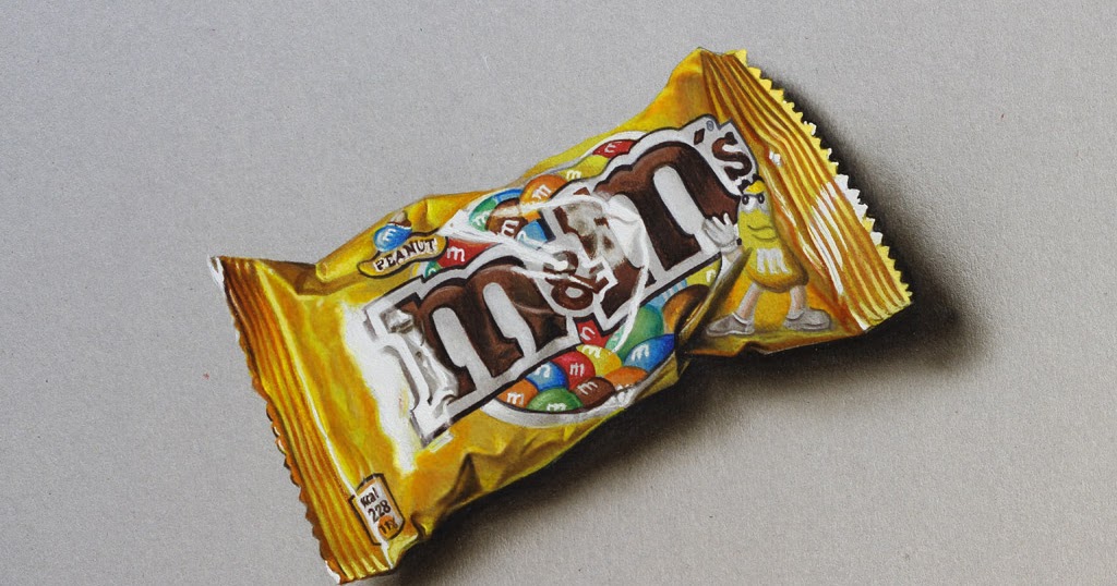 Bag of M&Ms Drawing - Marcello Barenghi