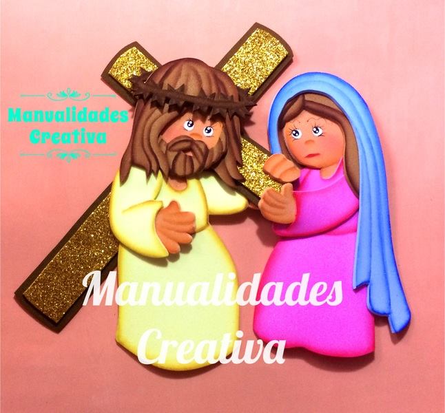Boas dicas Online: Jesus e Maria em Eva com molde