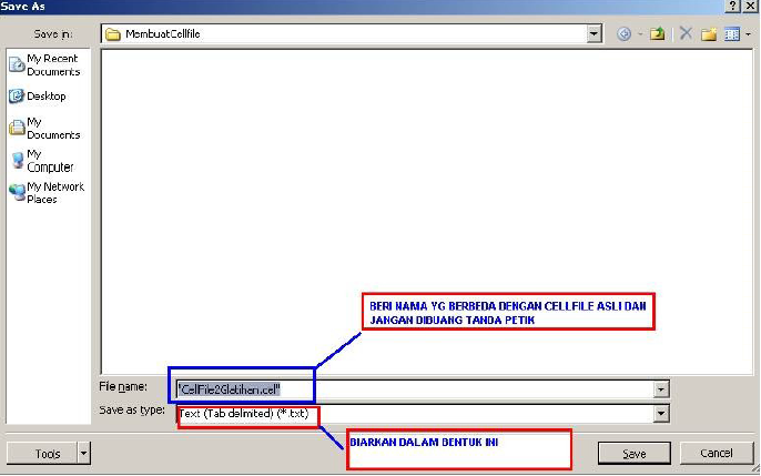Catatan Kuli Signal: Cara Membuat CellFile