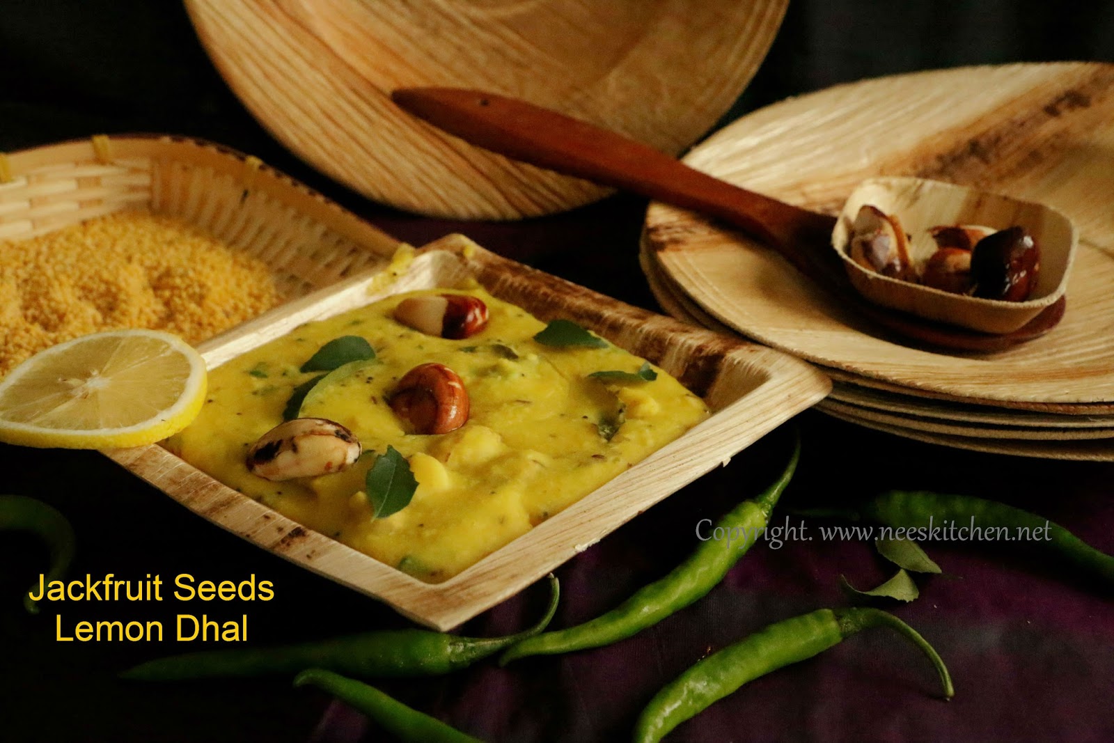 Jackfruit Seed Lemon Dhal - Nee's Kitchen